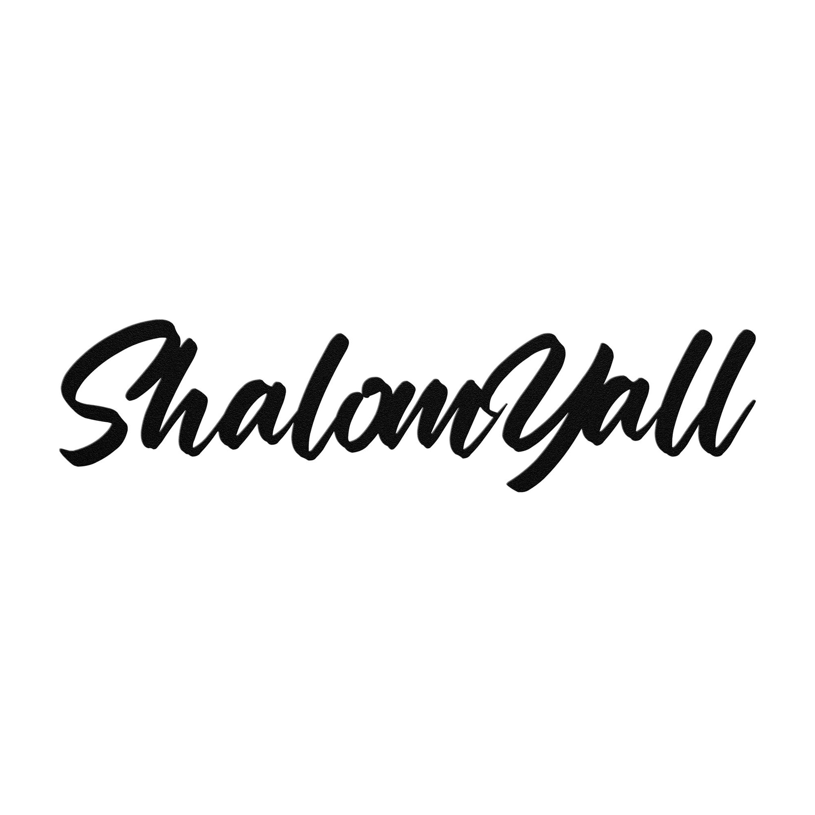 Hebrew welcome metal sign - Shalom Y'all horizontal – Ateret Designs